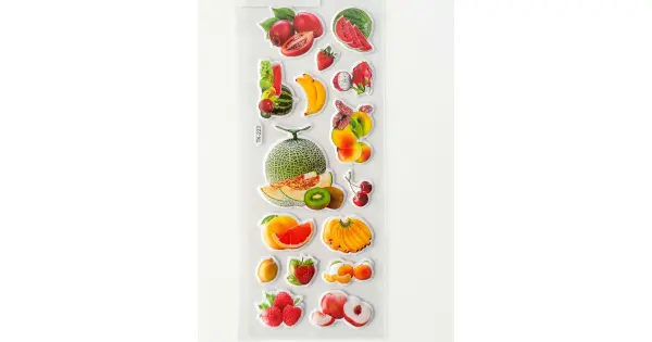 Adesivo Sticker Sortidos frutas - mozi - Dokassa Distribuidora