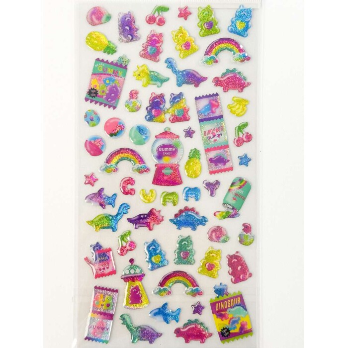 Adesivo Sticker Sortidos holografico - mozi - Dokassa Distribuidora