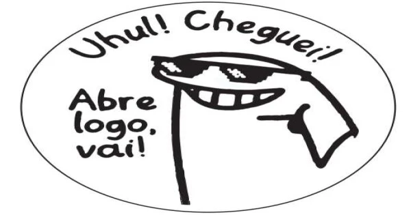 Etiqueta Adesiva Flork Uhul! Cheguei! Abre logo, vai! - Link - Dokassa ...