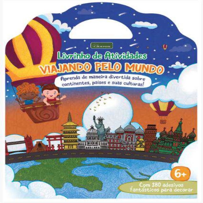 Livro de Atividades Infantil - Viajando Pelo Mundo - Dokassa Distribuidora