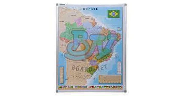 Quadro Mapa do Brasil - Comercial - Board Net - Dokassa Distribuidora